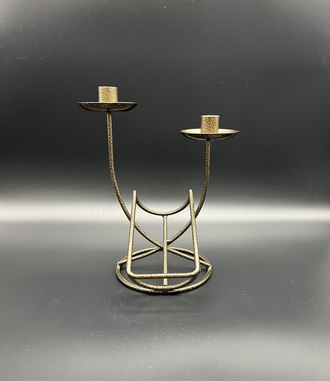 Vintage Candlestick Metal, Handmade Metal Wire Double Candle Stick With ...