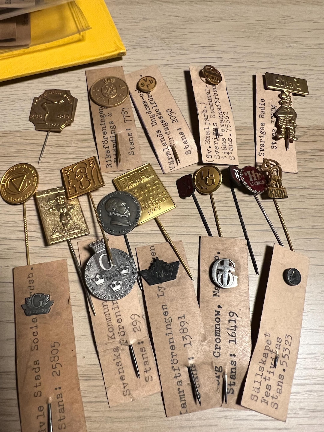 Vintage Stick Pins, Lot of 413 Metal Medals, Swedish Pin Collection ...