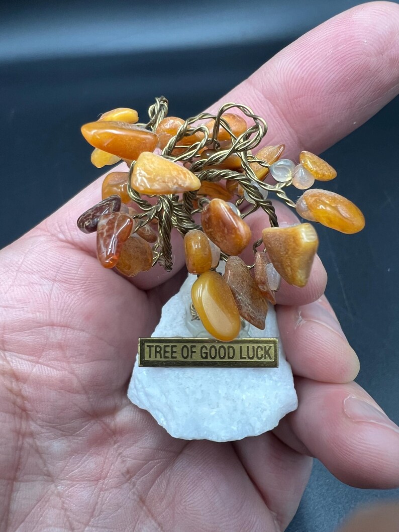 Vintage Amber Tree, the Tree of Good Luck, Natural Real Amber Souvenir ...