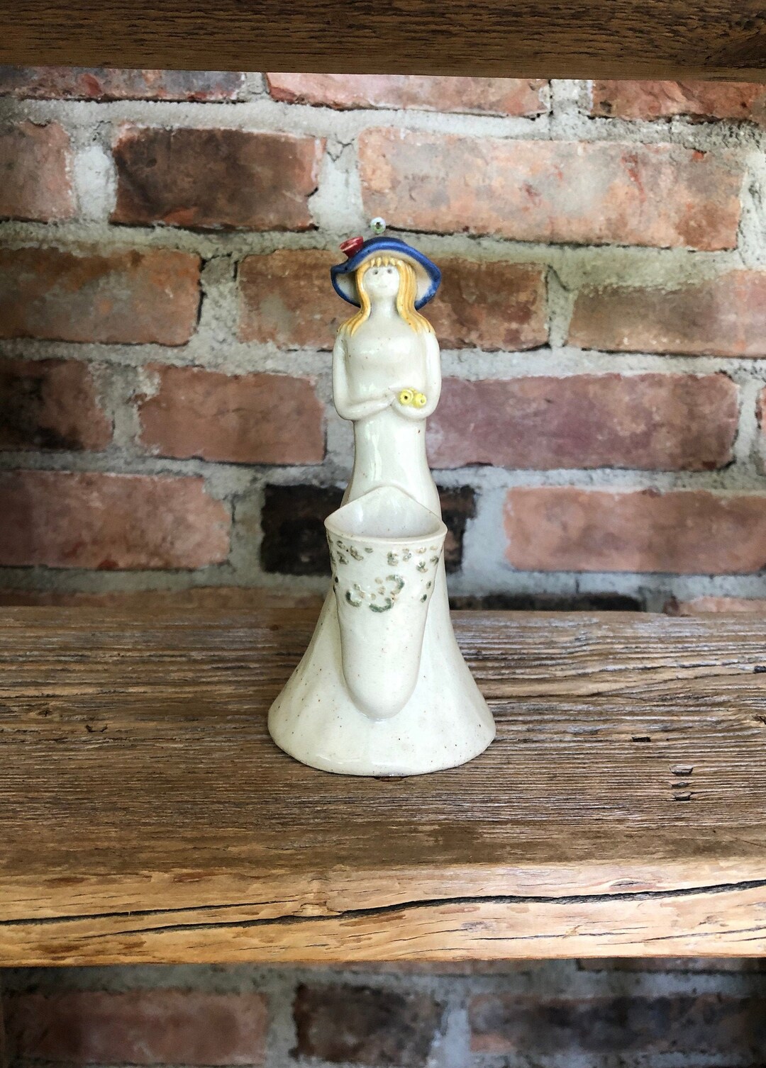 Vintage Lady Figurine, 5.7" Ceramic Girl Statue, Kicki Ljungqvist ...
