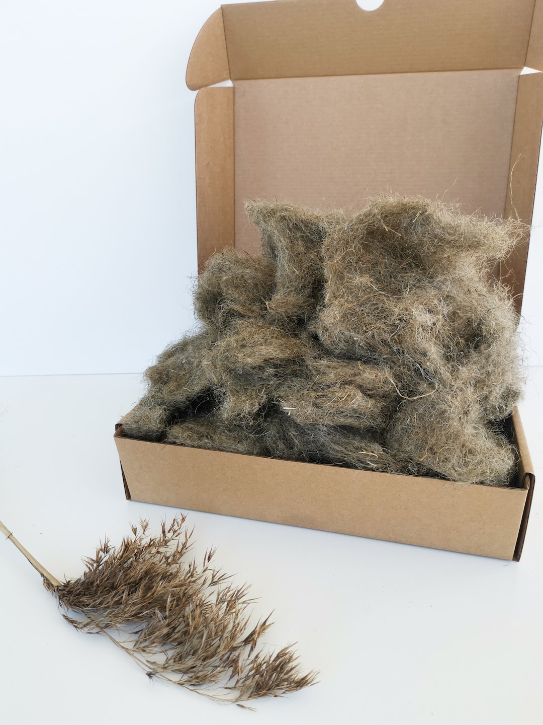 Natural Flax Fibre, Flax Tow 200g / 7oz Eco Linen Filling Fiber for ...