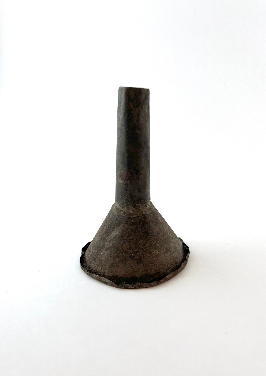 Vintage Metal Funnel, Antique Tin Funnel, Small Industrial Funnel ...
