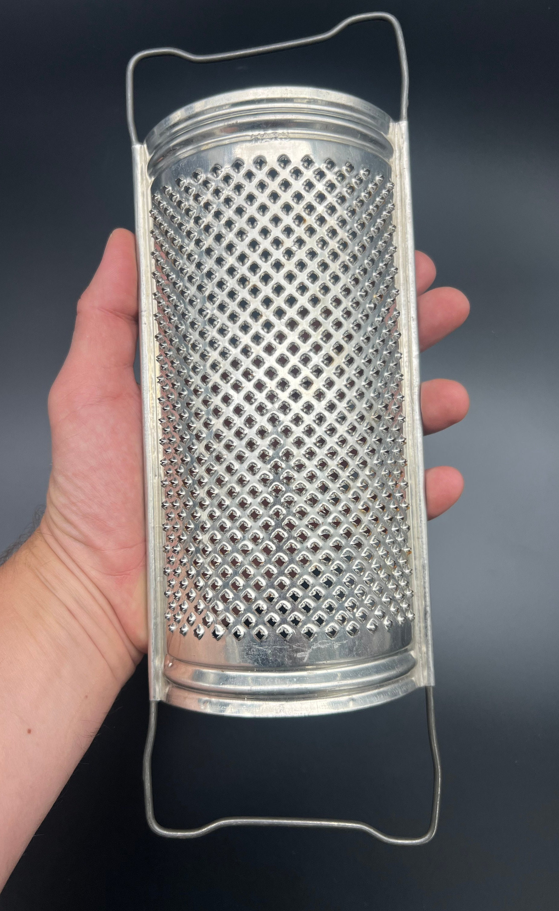 Vintage Vegetable Grater, Mars Hand Potato Shredder, Tin Metal Cutter ...