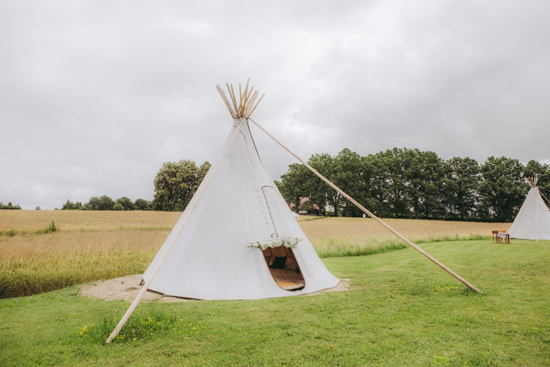 Tipi Tent 5m, 16ft Cheyenne Style Teepee Tent, 100% Natural Material ...