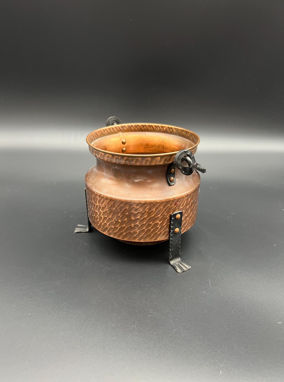 Vintage Copper Kettle, Copper Bowl With Handle, Copperware Sugar Bowl ...