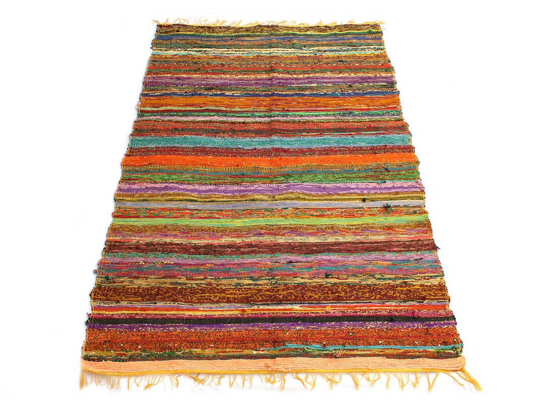 3x5 Ft Chindi Rug Home Decor Rug 4x6 Ft Living Room Rag Area Rag Rug ...