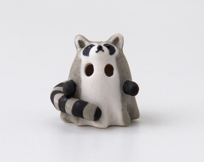 Mini Not Halloween Raccoon Ghost. Wheel Thrown and Hand Sculpted. - Etsy