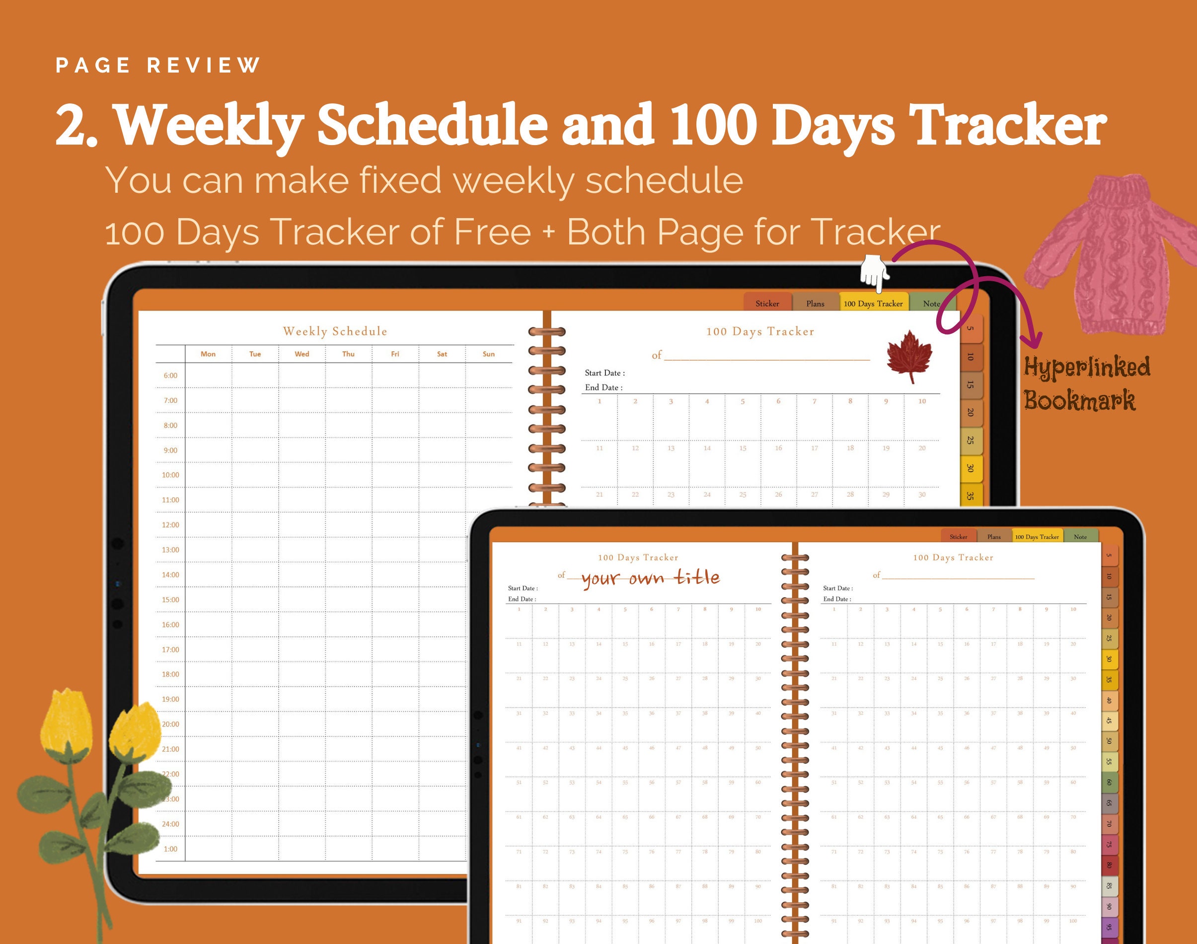 100 Day Focus Planner D-day Digital Planner iPad Goodnotes - Etsy