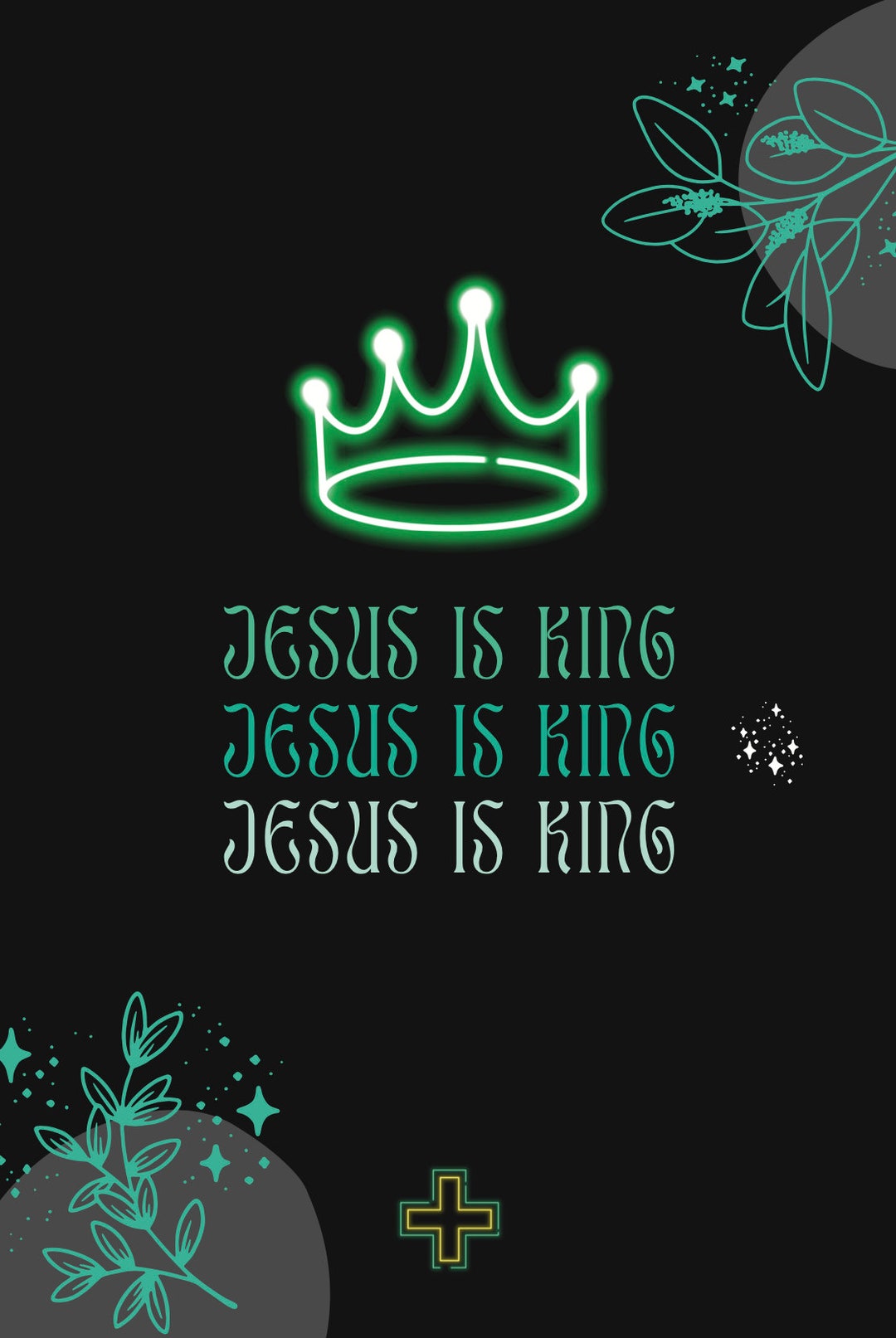 Jesus is King Poster Digital Print - Etsy