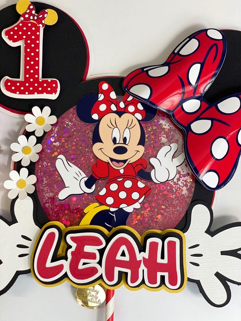 Minnie Mouse Shaker Cake Topper: Birthday Party Decor - Etsy