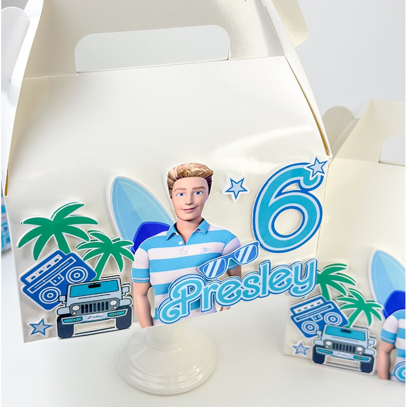 Ken Birthday Party Boxes Favor Boxes Barbie Ken - Etsy