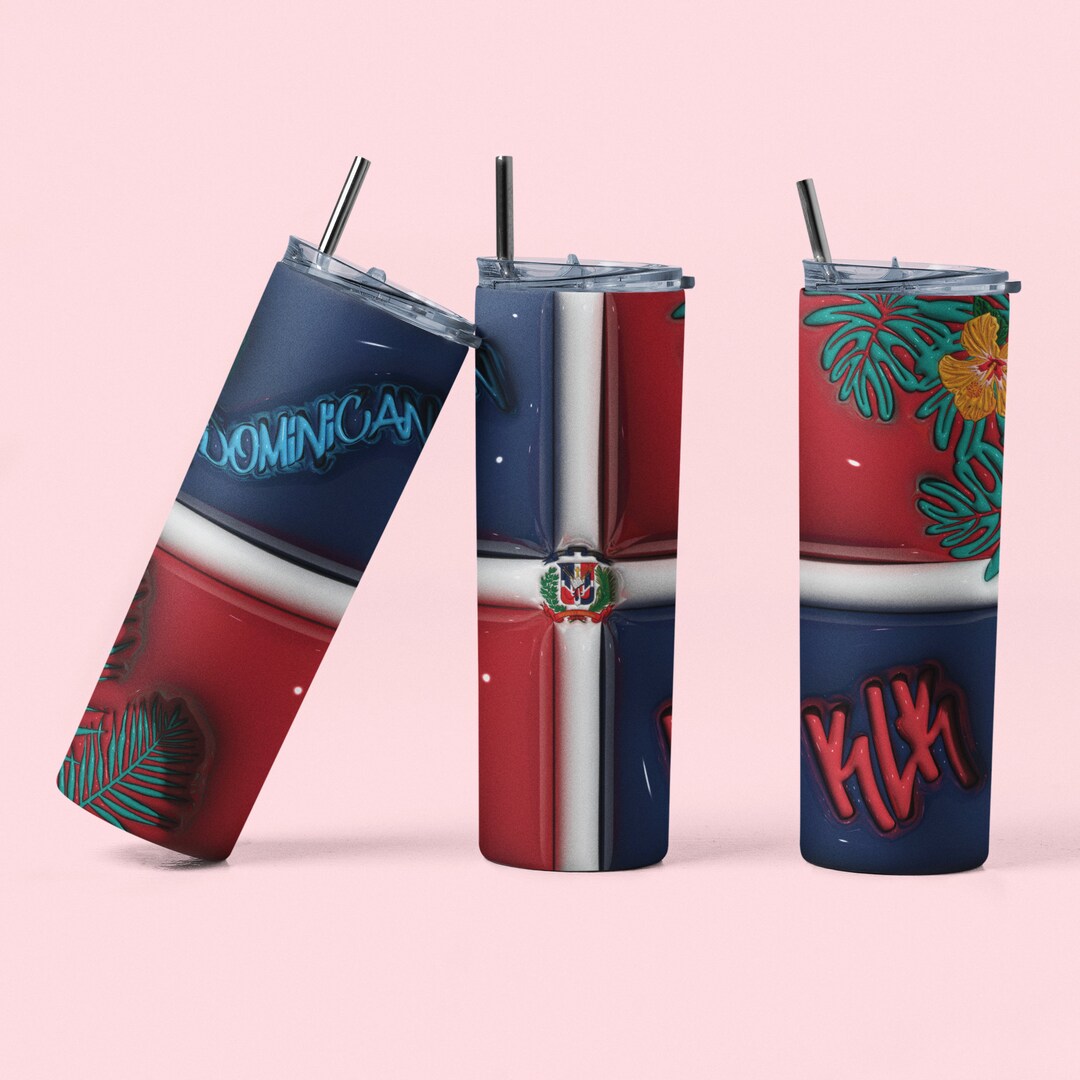Dominican Flag Sublimation Tumbler Wrap Png 3D - Etsy