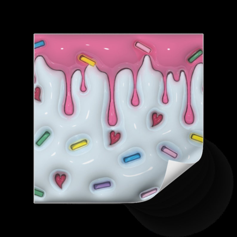 Ice Cream Pink Dripping Puff Sublimation Tumbler Wrap Png 3D - Etsy