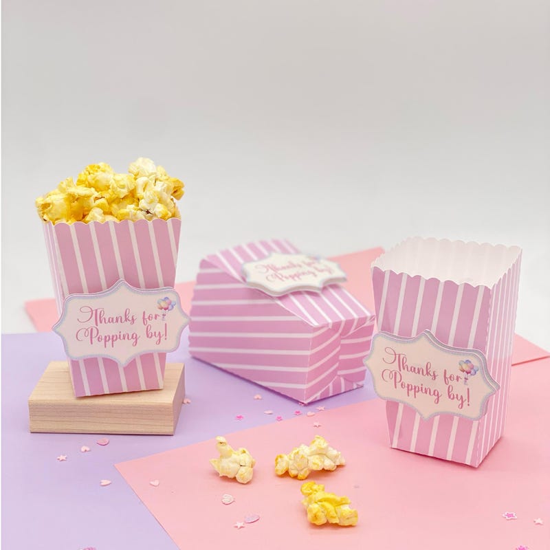 Pink Popcorn Box - Etsy