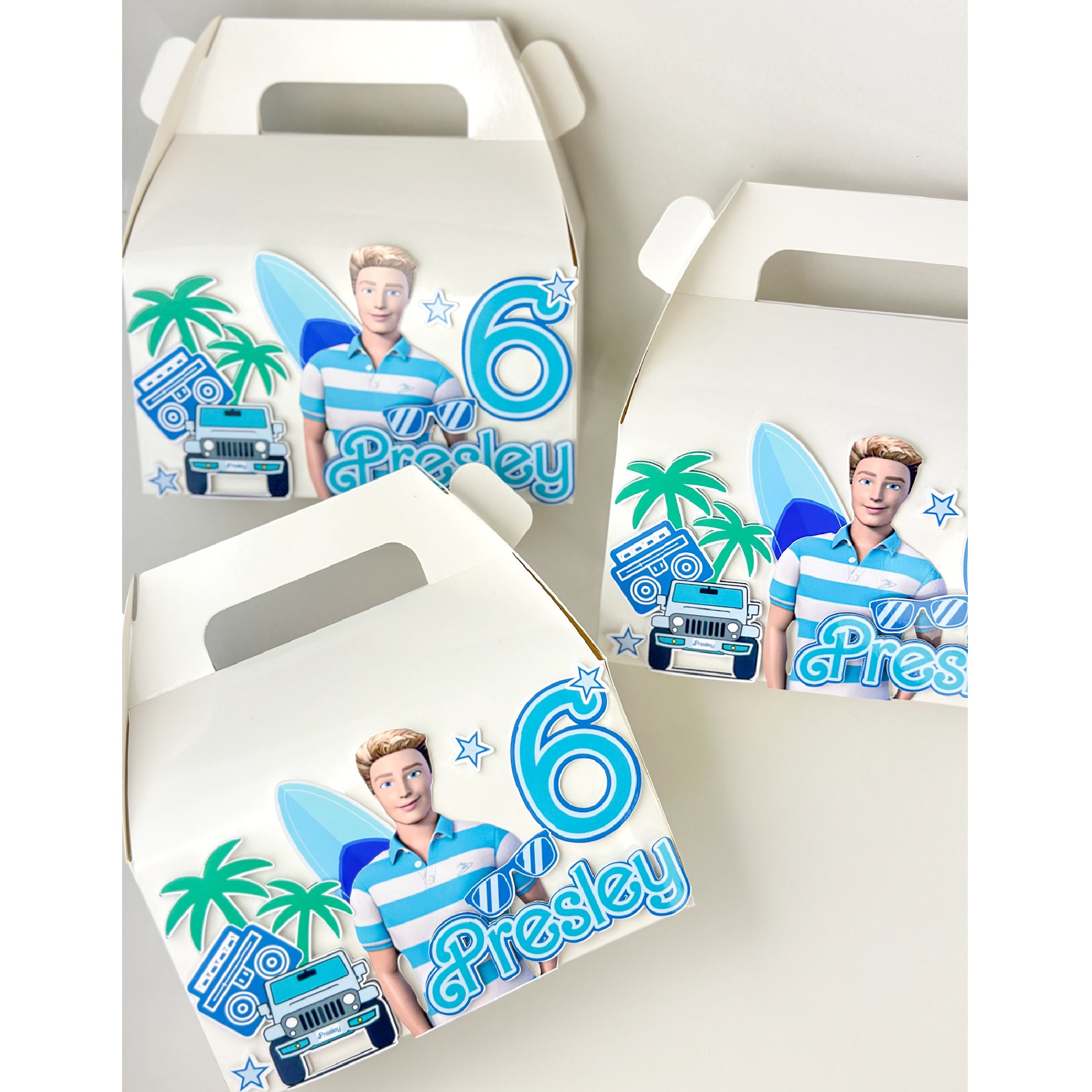 Ken Birthday Party Boxes Favor Boxes Barbie Ken - Etsy