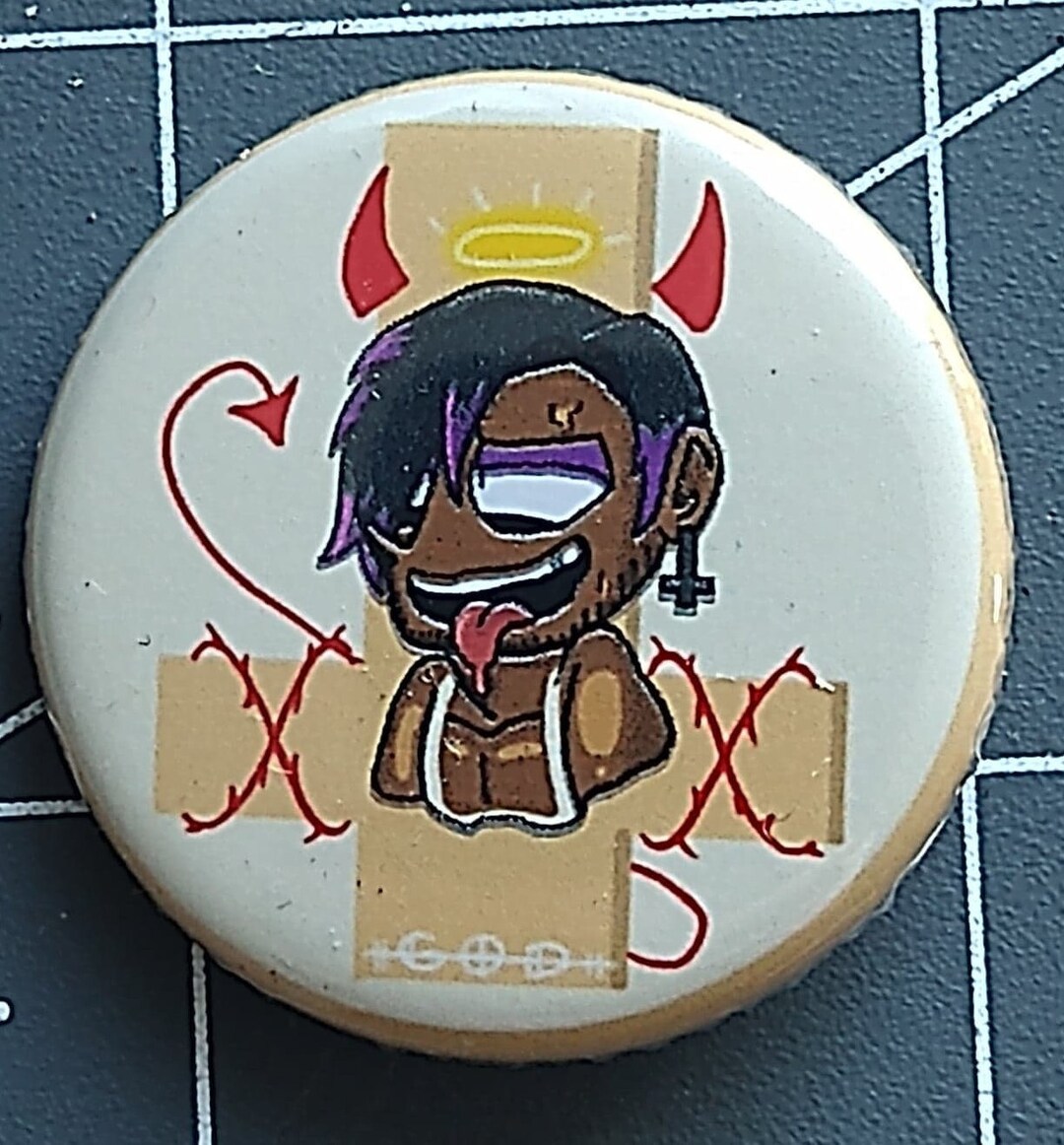 Handmade God Comic Book Character 1.25 Inch Button - Etsy
