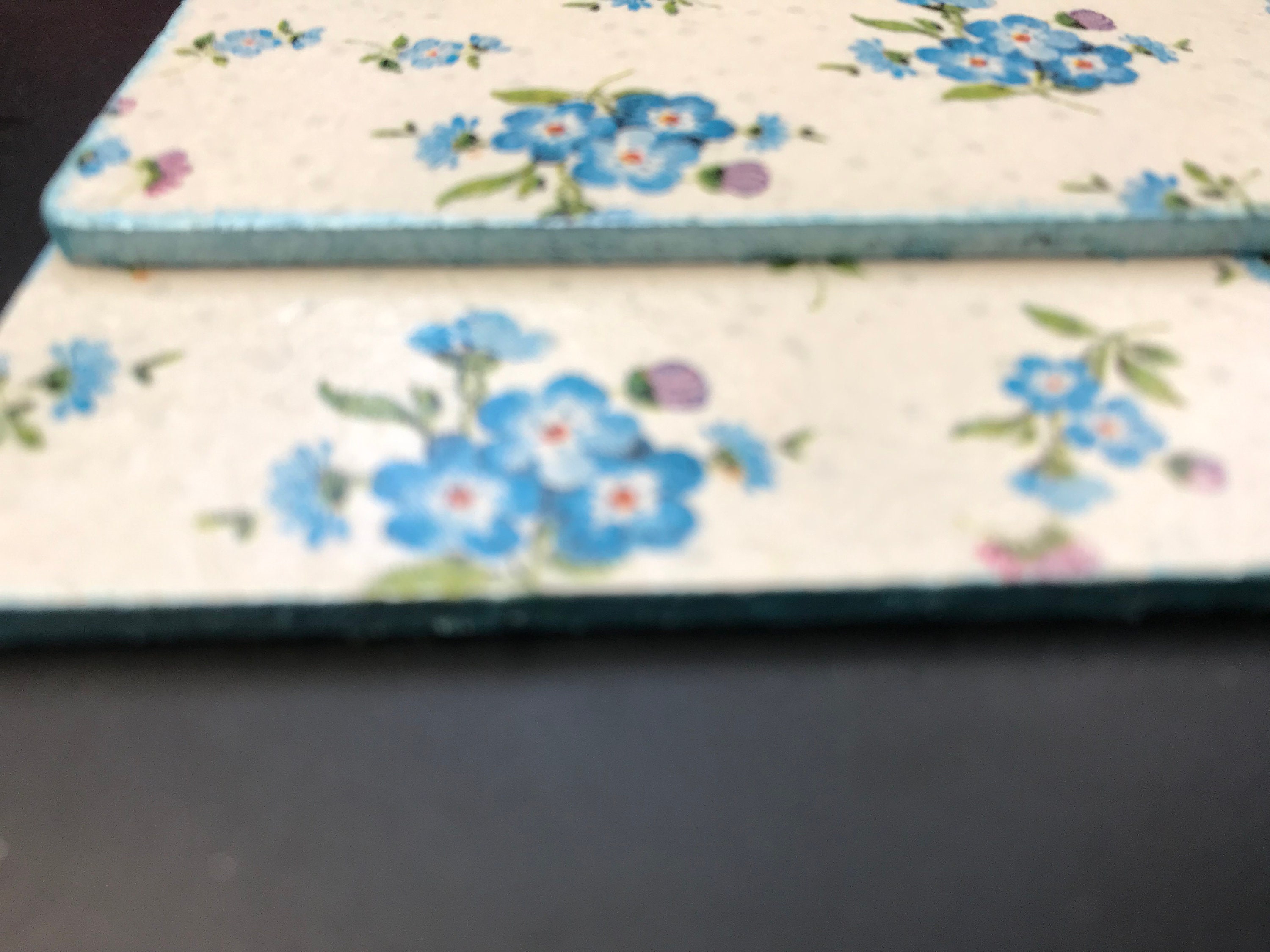 Forget Me Not Coasters blue Flower Coasters Forget Me Not - Etsy