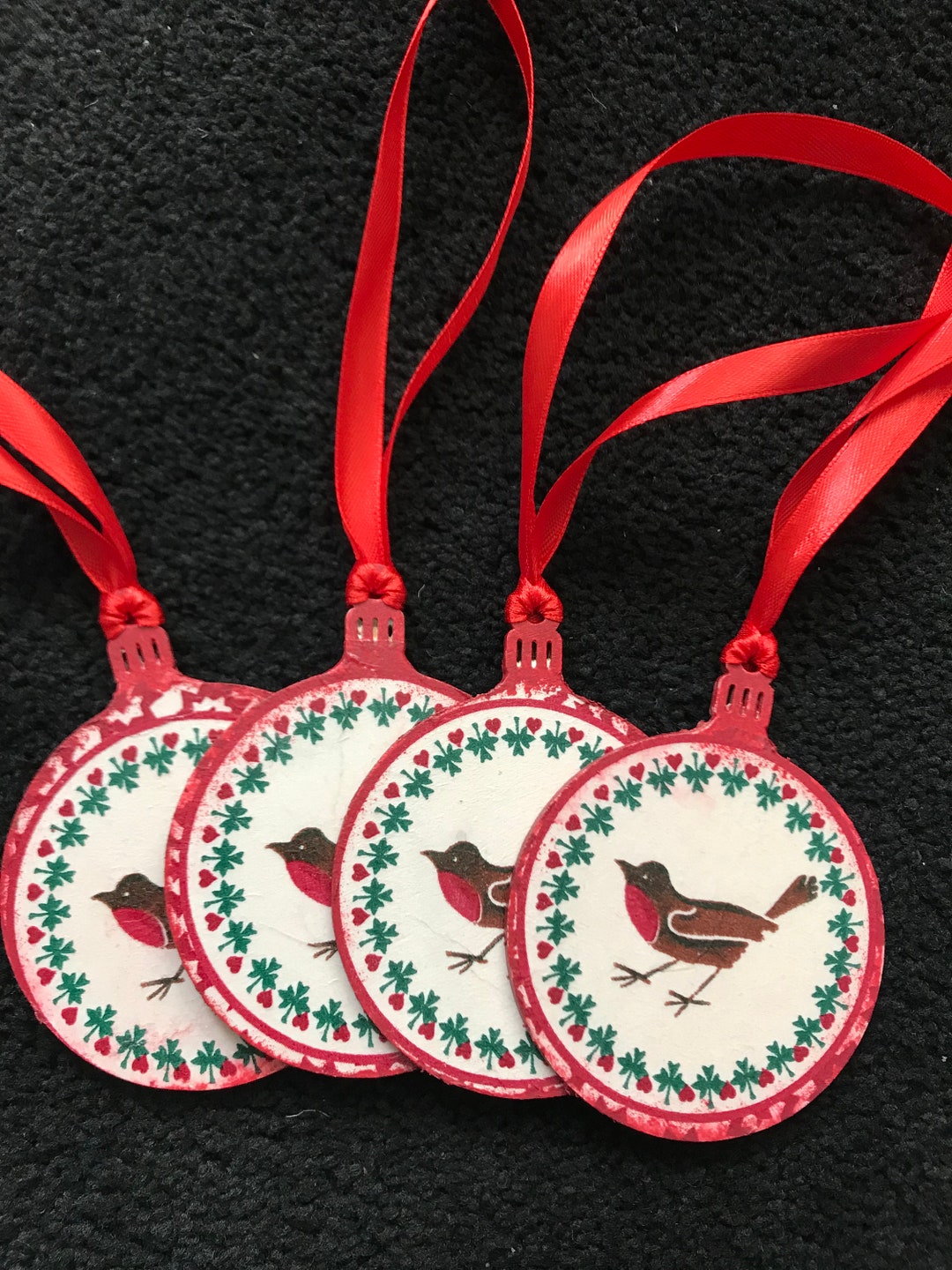 Christmas Robin Baubles , Emma Bridgewater Design Wooden Robin Decor ...