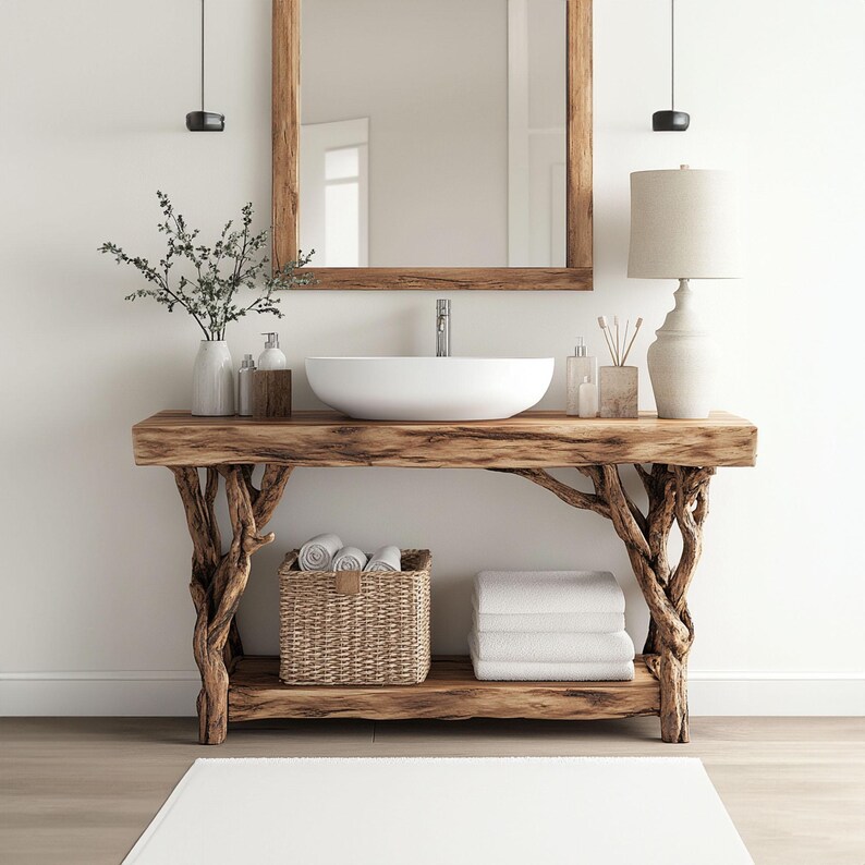 Handmade Live Edge Side Table Narrow Console Table Hallway Table ...