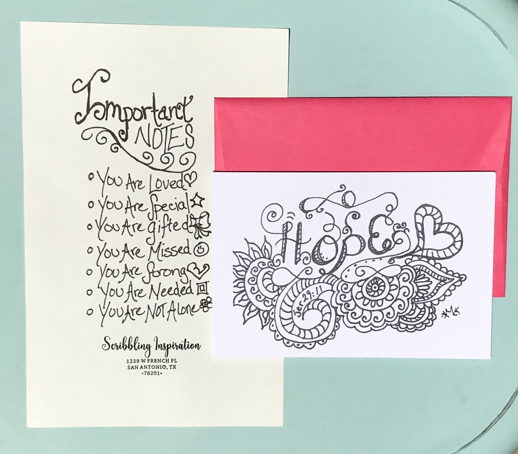 Hope Postcard - 6 Line Art Postcards to Color and Mail -jeremiah 29:11 ...