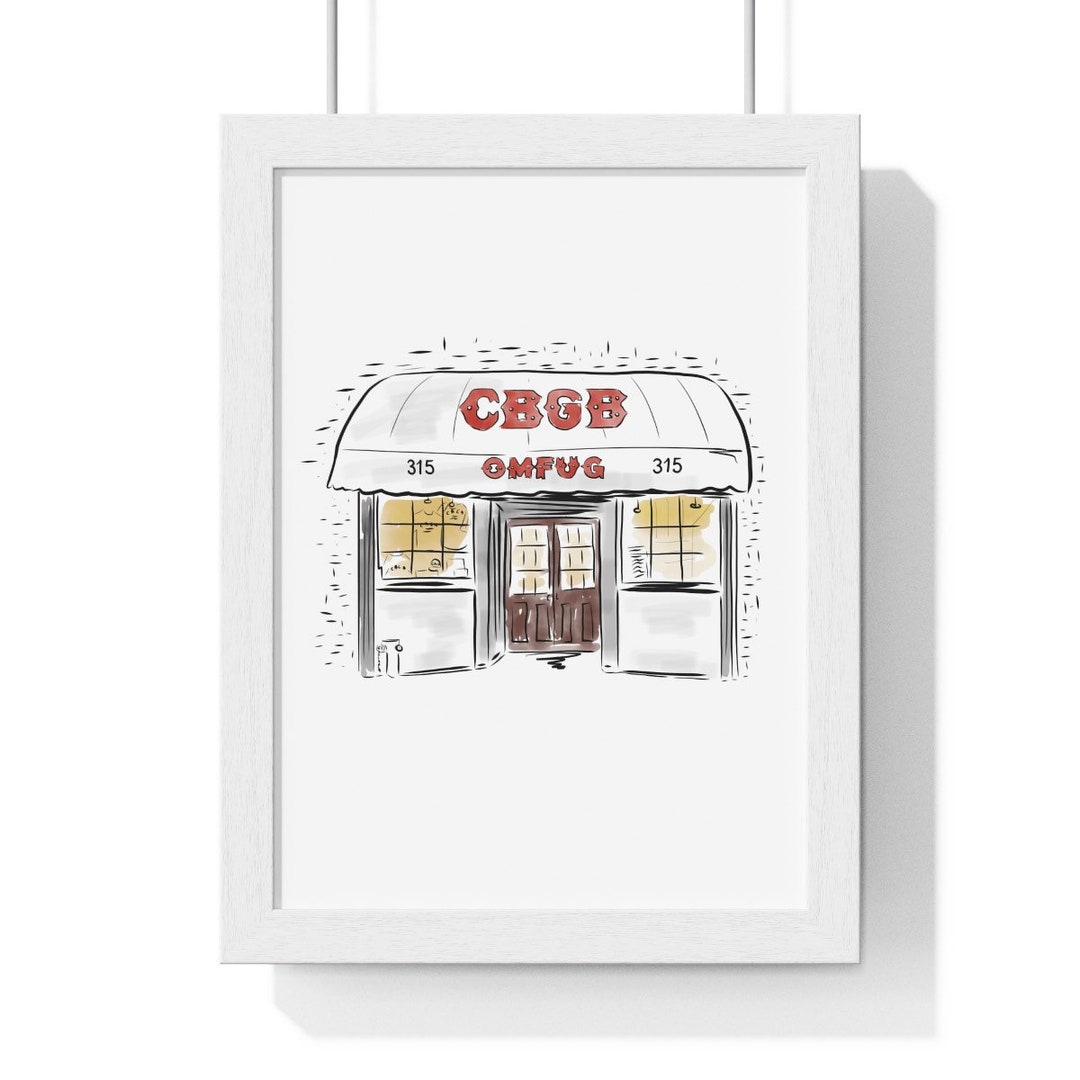 CBGB Punk Show New York Wall Art Custom NYC Illustration Birthday Gift ...