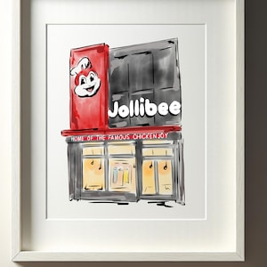 Jollibee Illustration Art Print: Filipino Foodie Gift - Etsy