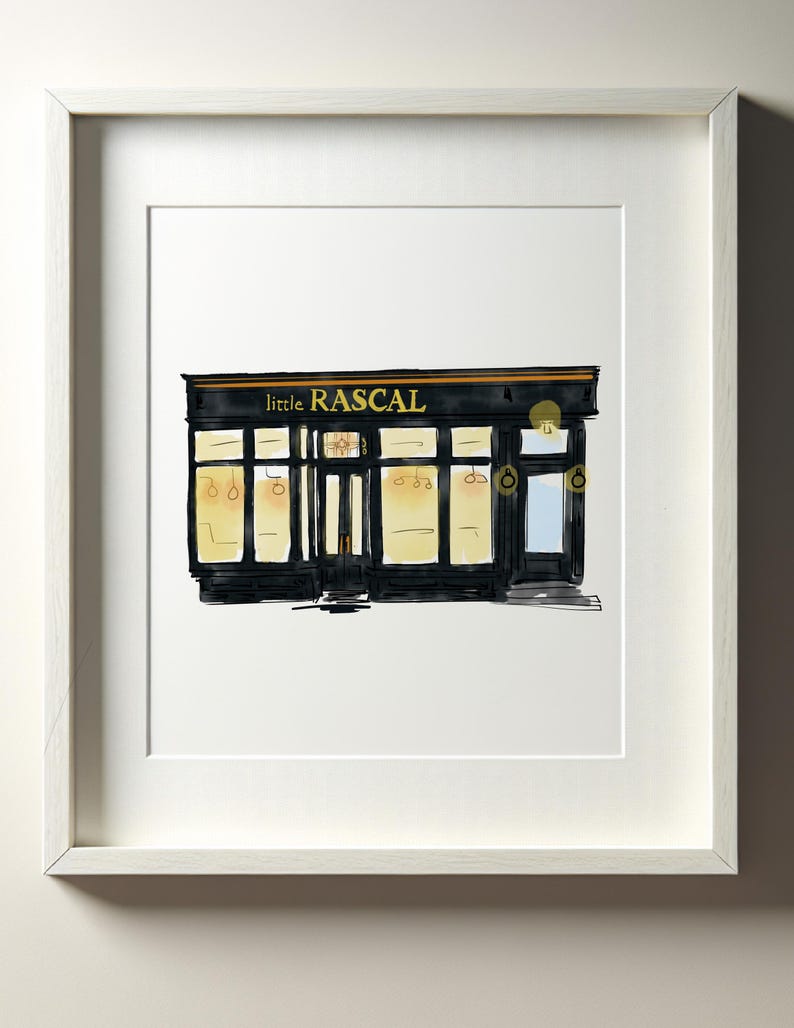 Little Rascal Brooklyn Greenpoint Restaurant Wall Art Custom Restaurant ...
