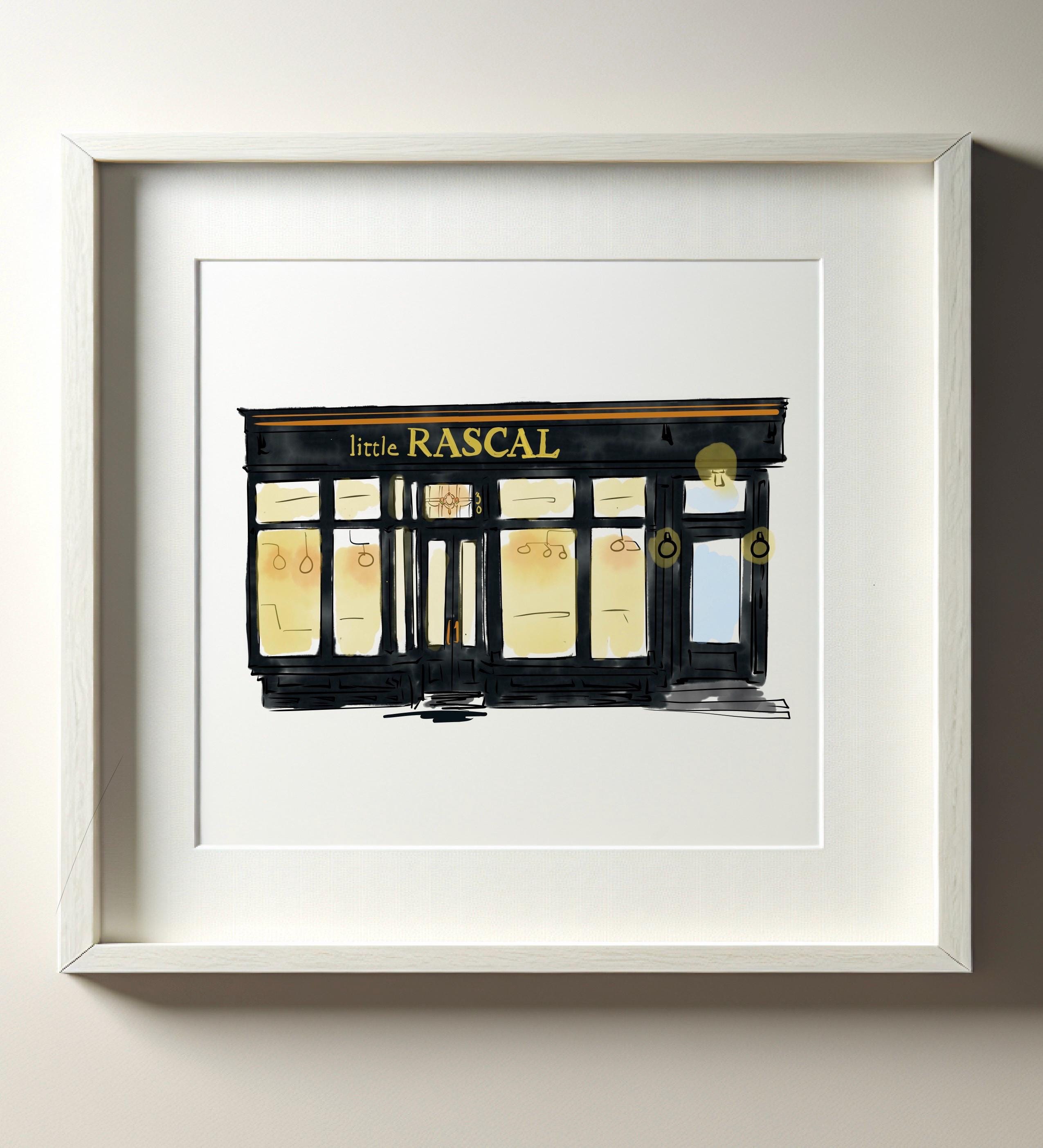 Little Rascal Brooklyn Greenpoint Restaurant Wall Art Custom Restaurant ...