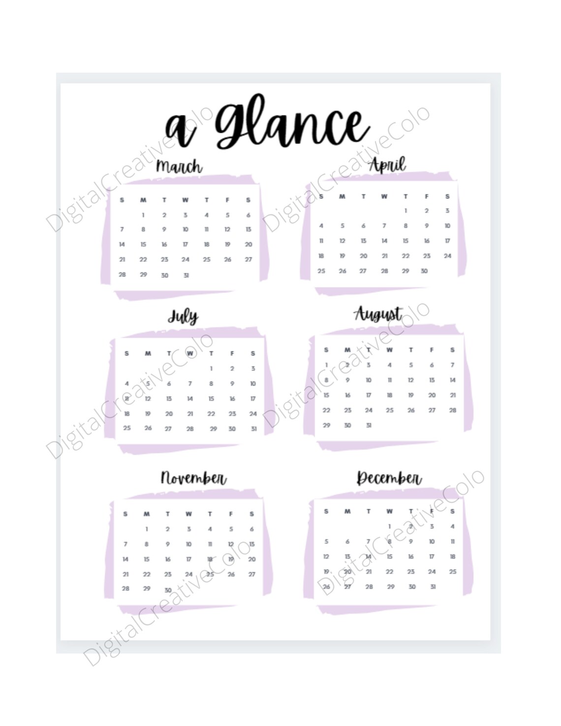 2021 Digital/printable Planner A4 Size - Purple, Minimalist, Student ...