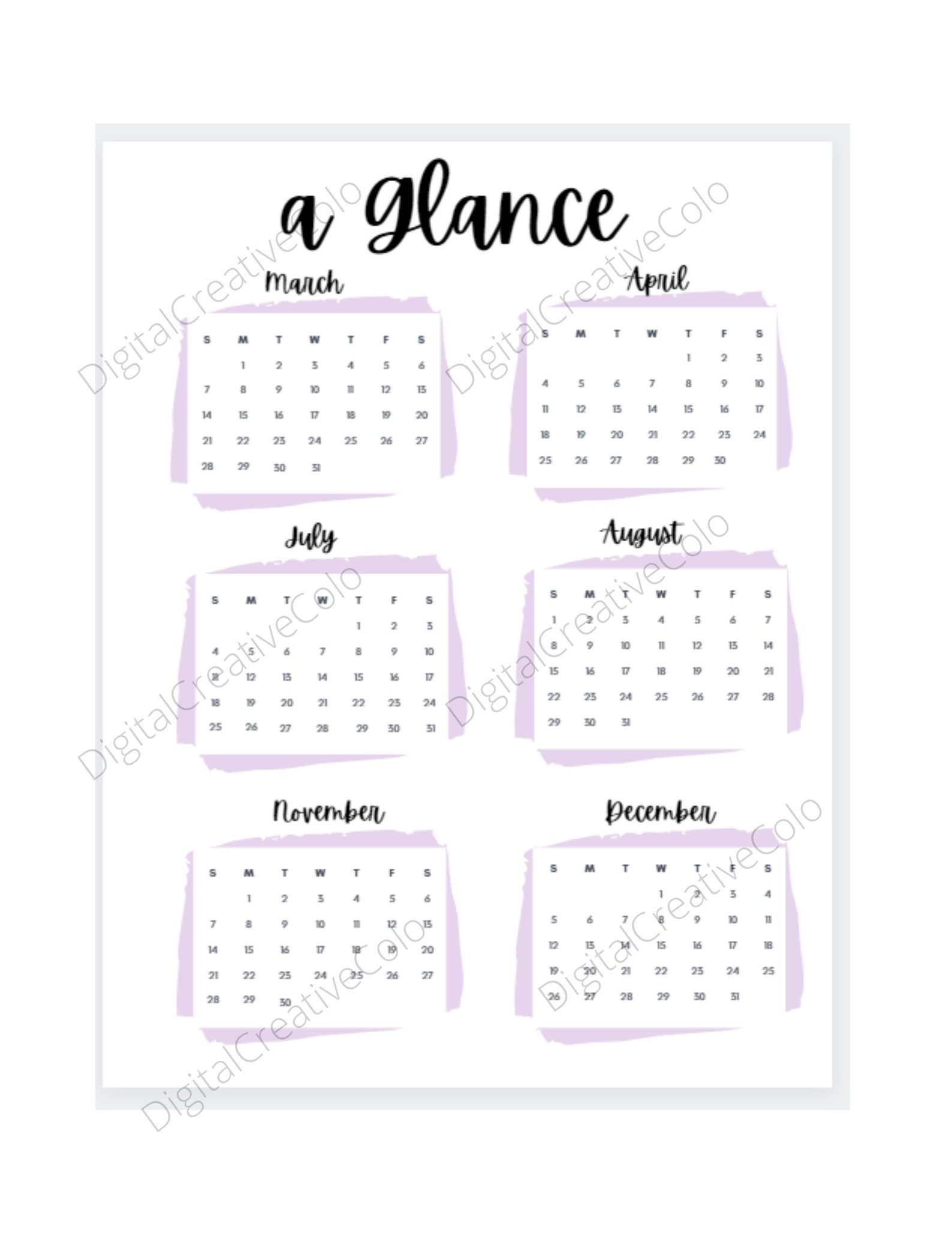 2021 Digital/printable Planner A4 Size - Purple, Minimalist, Student ...