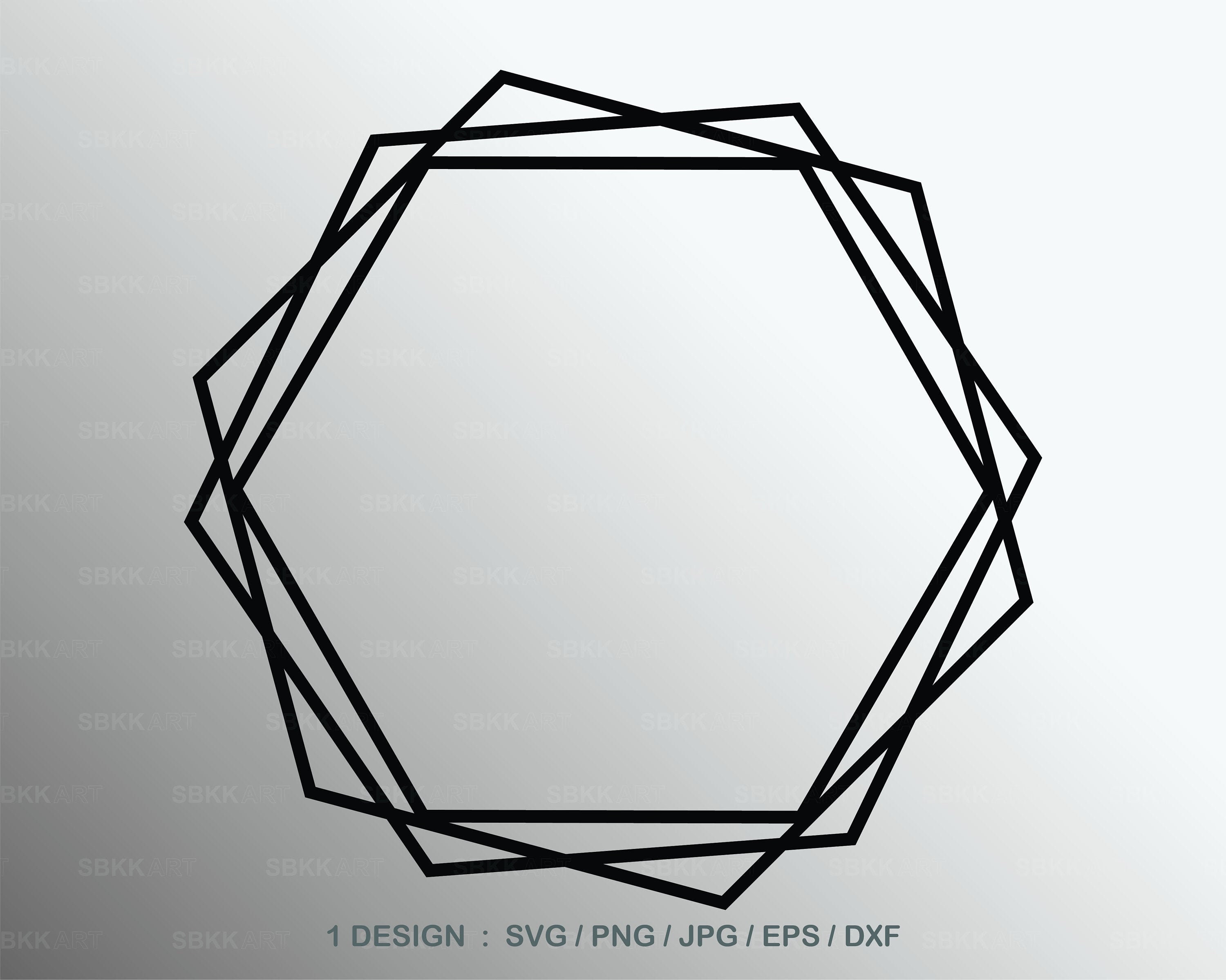 Hexagon svg Hexagon Frame svg Hexagon Wire Frame svg - Etsy.de
