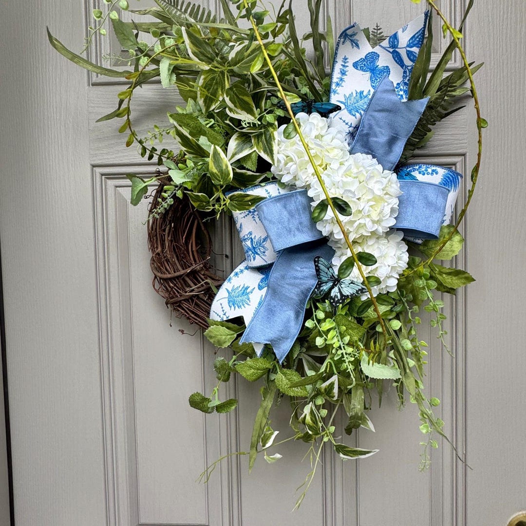 Everyday Wreath, Greenery Wreath, Front Door Decoration, Handmade Front ...