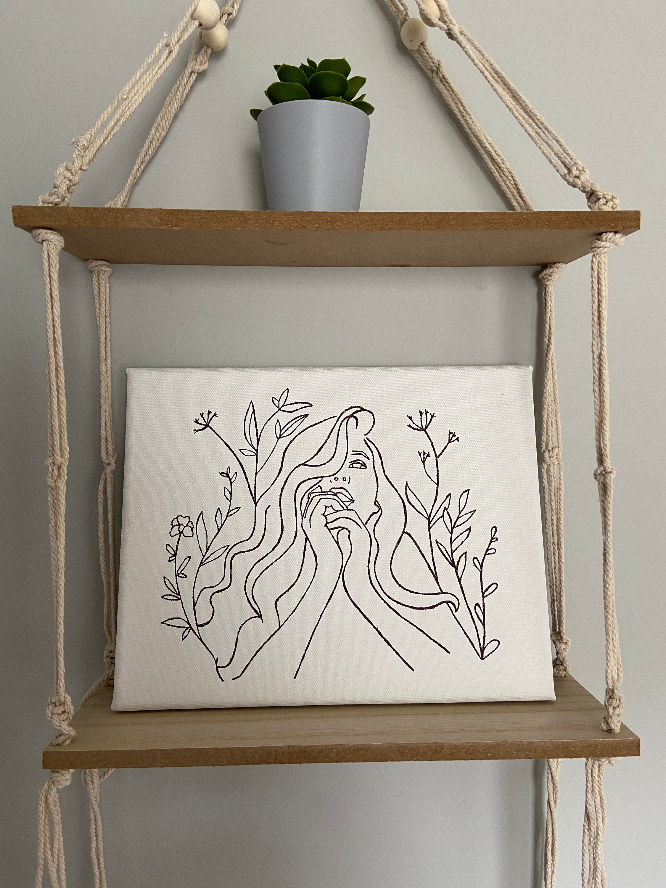 Feminine Line Art Floral Goddess Line Art Wall Art Line Art - Etsy UK