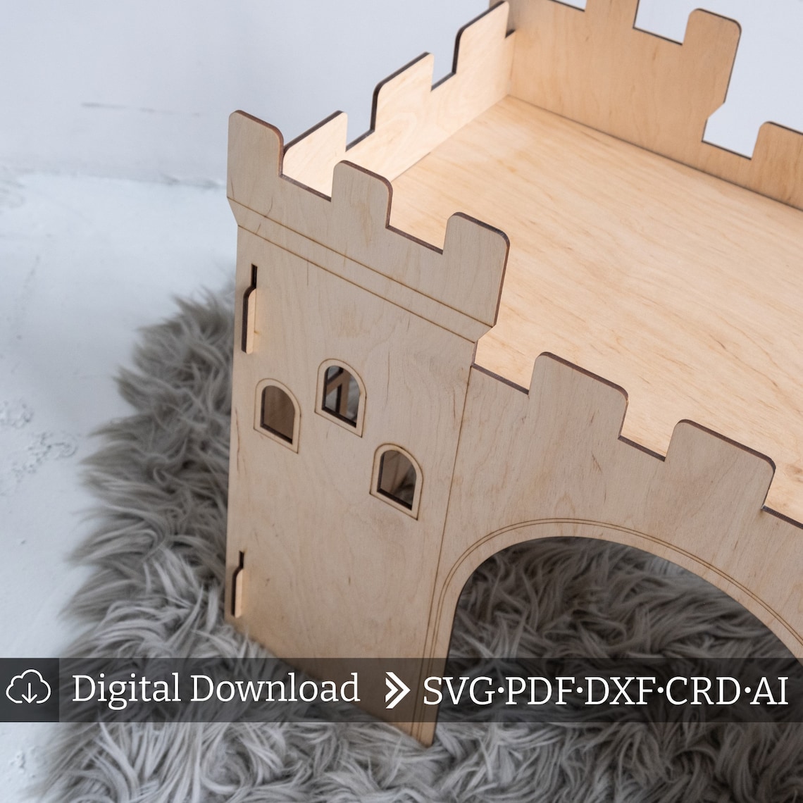 Rabbit Castle Svg, Rabbit Castle Pattern, Wood Castle Svg, Wood Castle ...