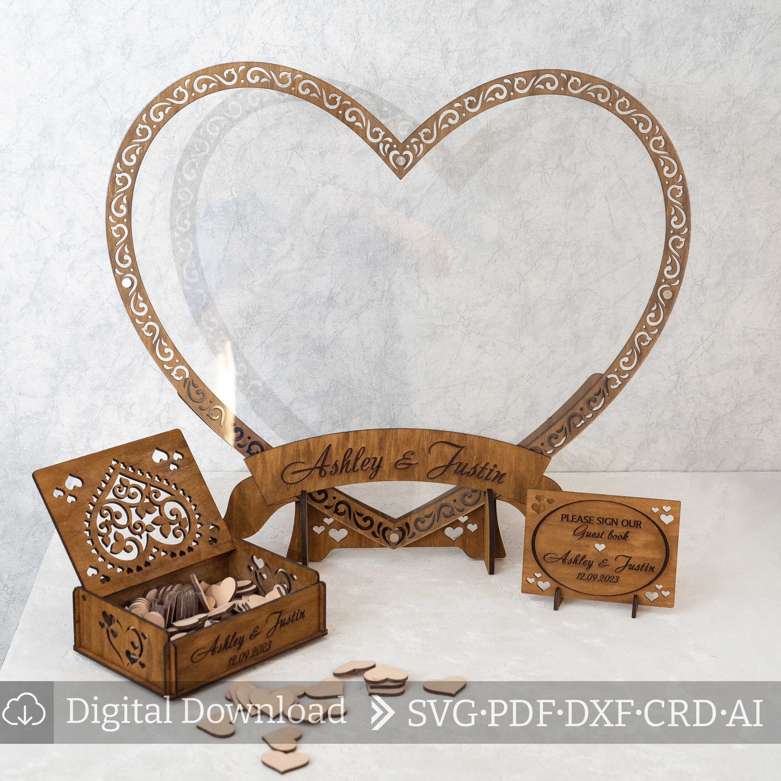 Wedding Guest Book Svg Wedding Guest Book Pdf Wedding Guest - Etsy