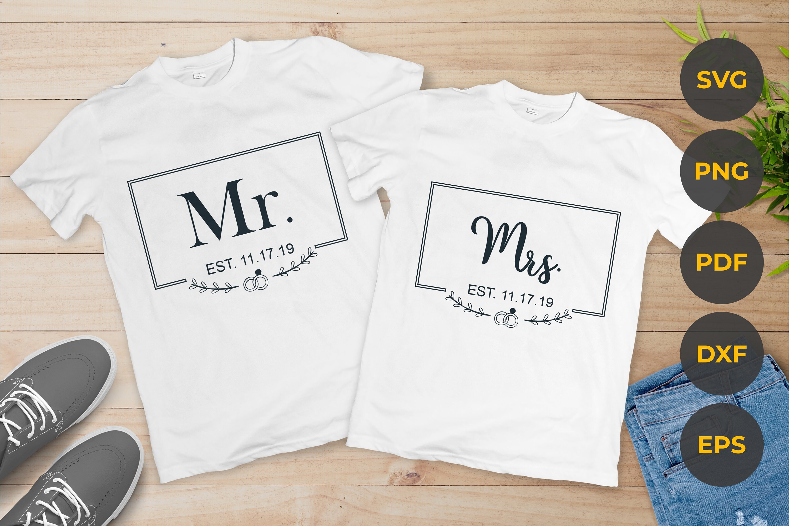 Mr and Mrs Svg Files for Cricutmr and Mrs Pngmr and Mrs Clip - Etsy