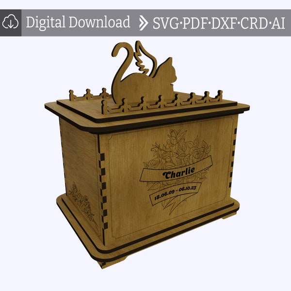 Pet Urn Cat Svg - Etsy