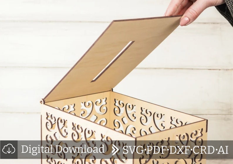 Wedding Card Box Svg, Wedding Card Box Pdf, Wedding Card Box Pattern ...