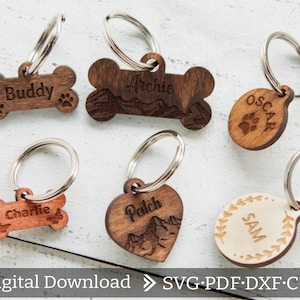 Wooden Dog Tags Svg, Wooden Dog Tags Pattern, Wooden Cat Tags Svg ...