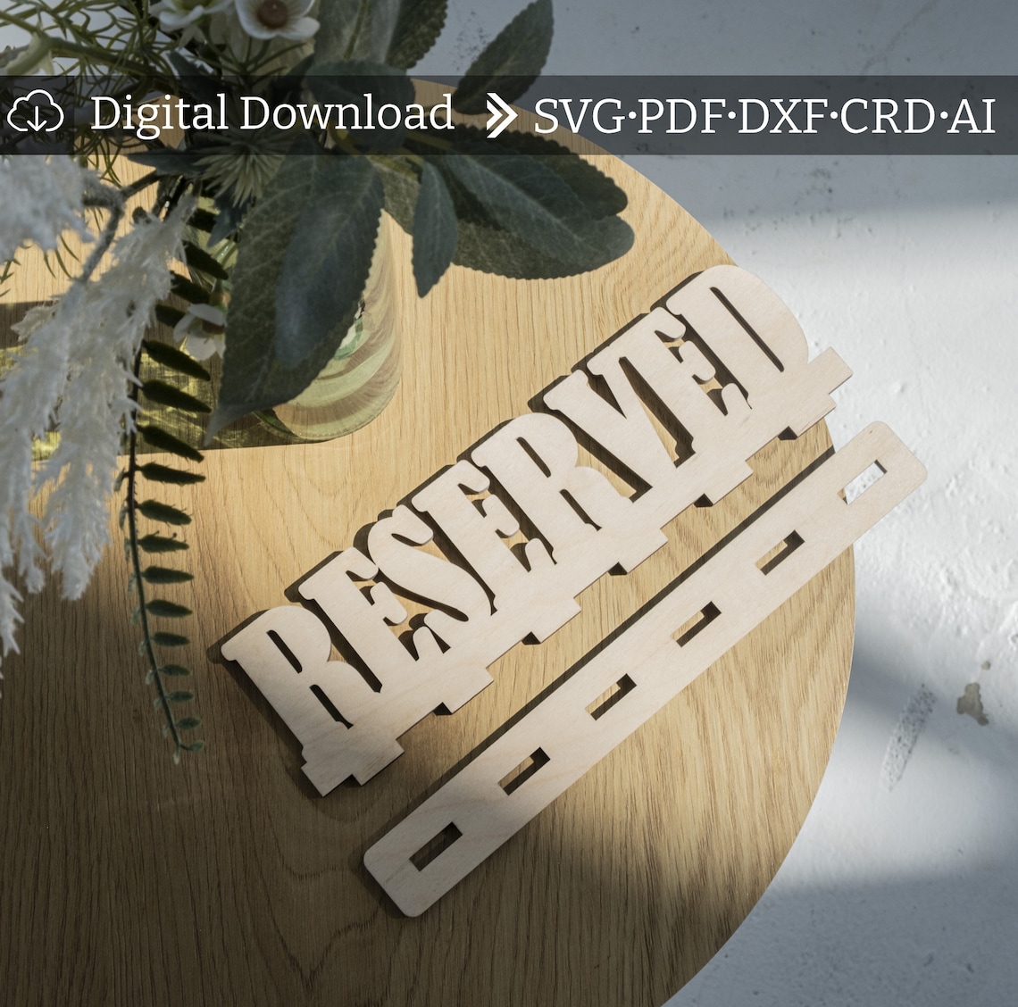 Reserved Table Svg Reserved Table Pdf Reserved Table Sign - Etsy