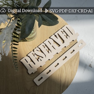 Sign Reserved Svg, Sign Reserved Laser Cut, Sign Reserved Pattern, Sign ...