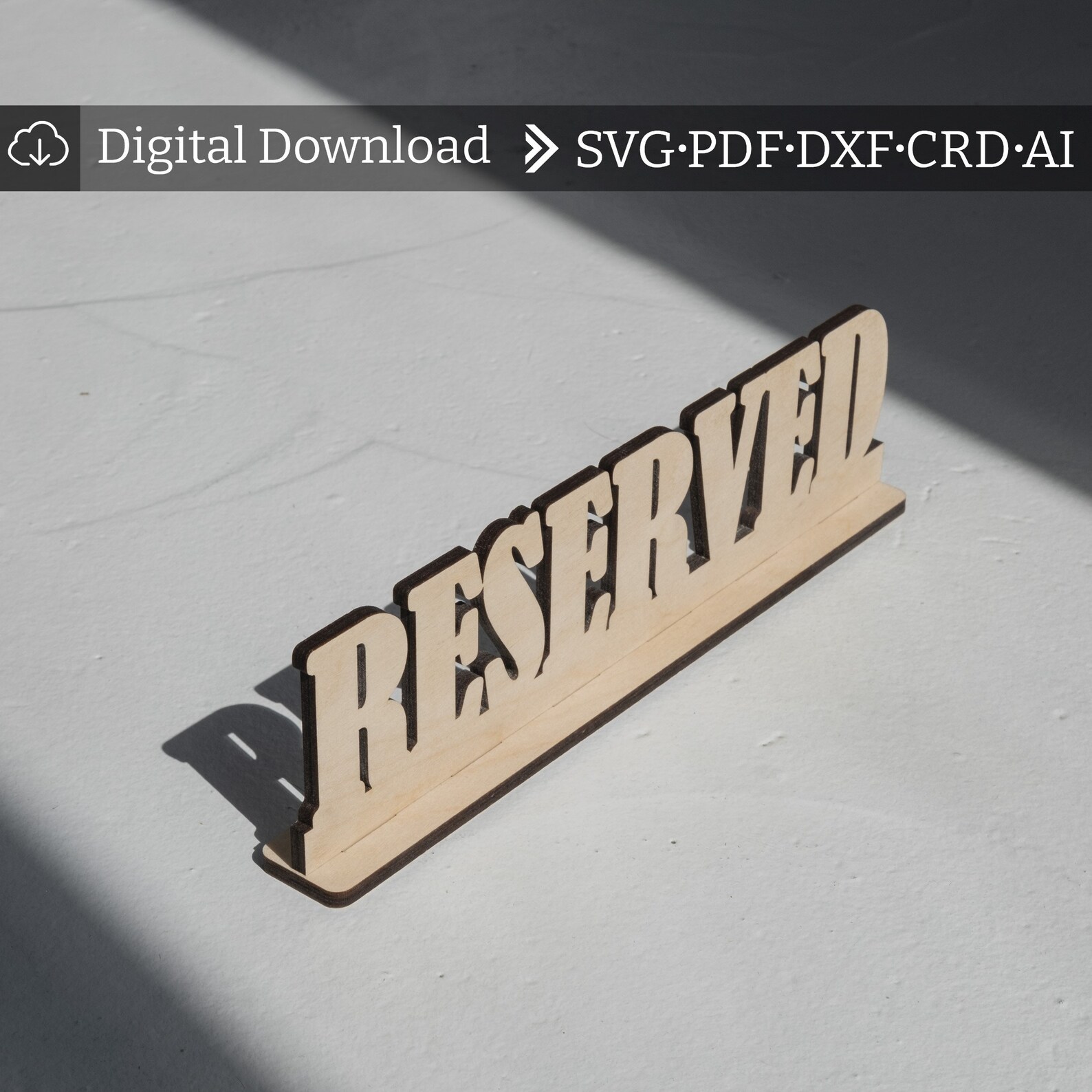 Sign Reserved Svg, Sign Reserved Laser Cut, Sign Reserved Pattern, Sign ...
