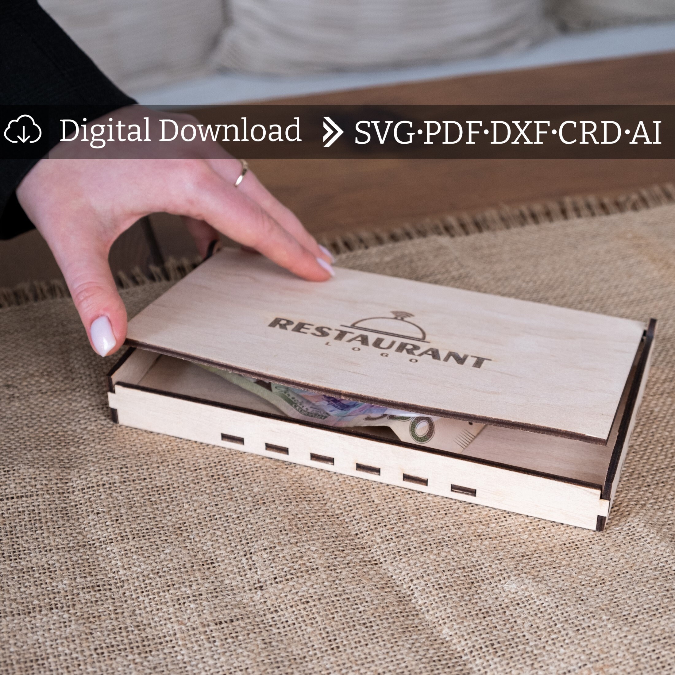 Check Holder Laser Cut, Check Box Laser Cut, Wooden Check Box Svg ...