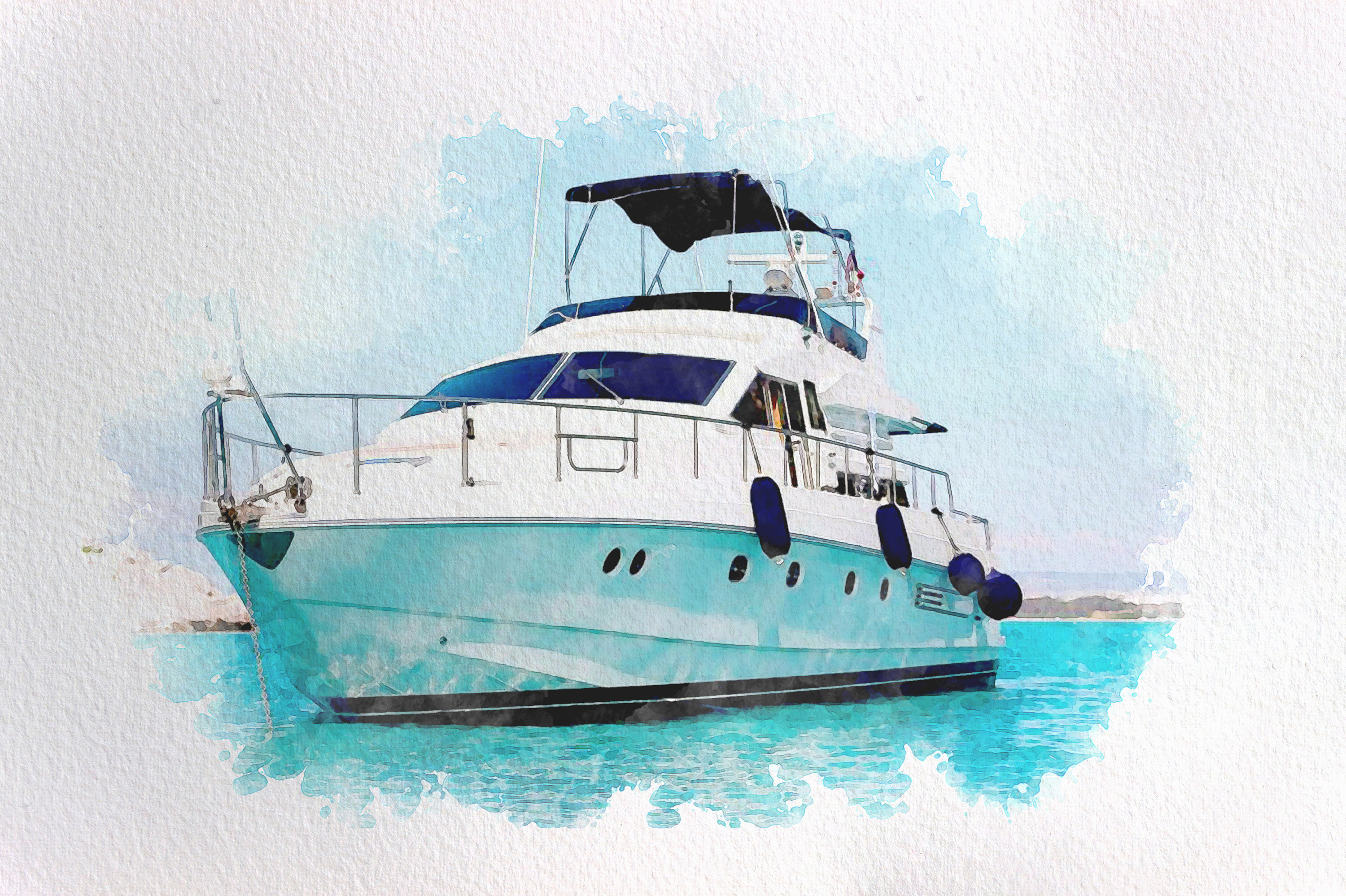 Custom Watercolor Boat Art Custom Boat Portrait Custom Boat | Etsy