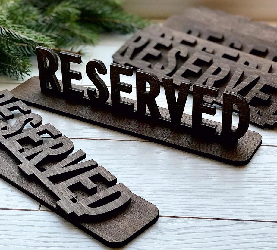 Reserved Table Svg Reserved Table Pdf Reserved Table Sign - Etsy