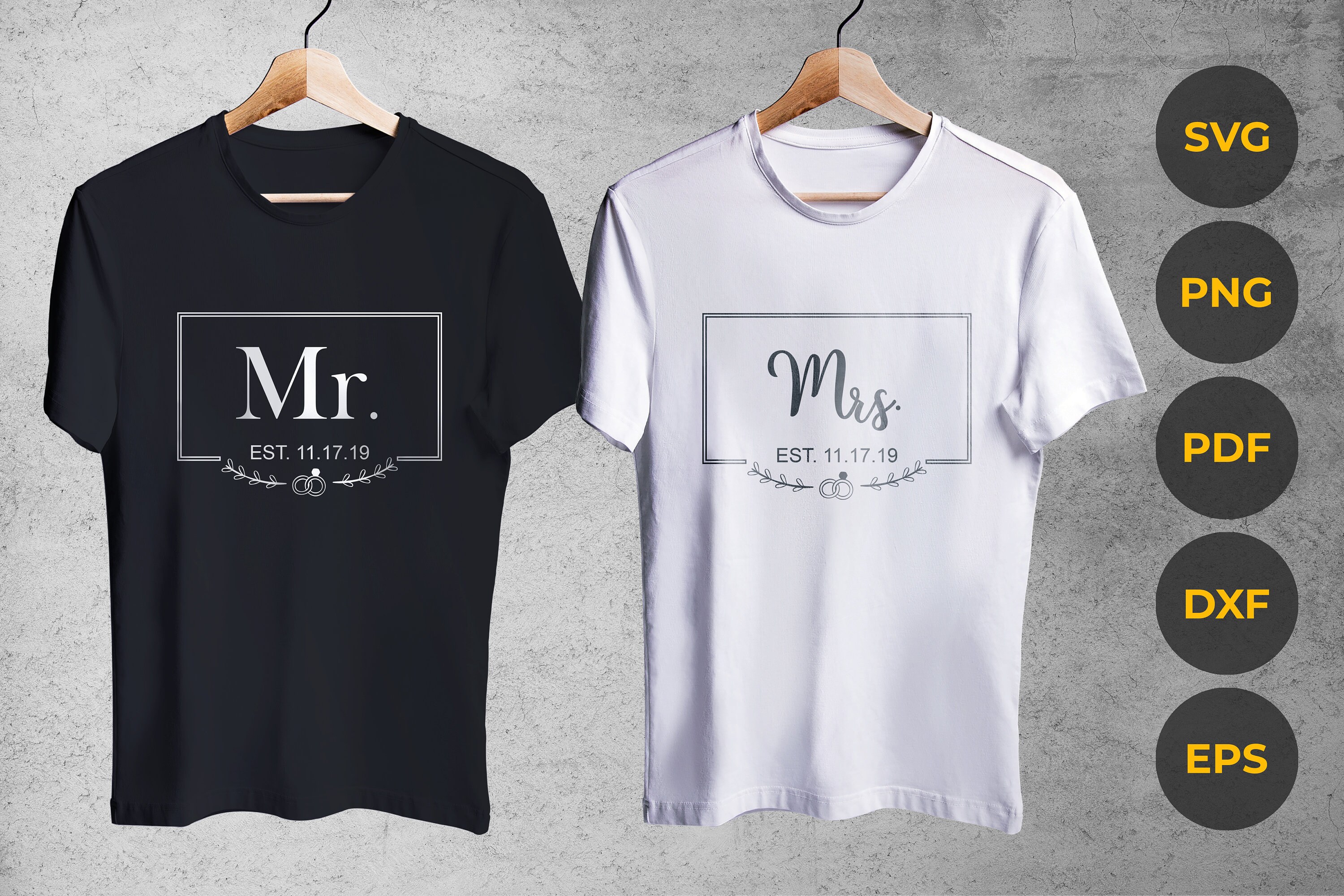 Mr and Mrs Svg Files for Cricutmr and Mrs Pngmr and Mrs Clip - Etsy