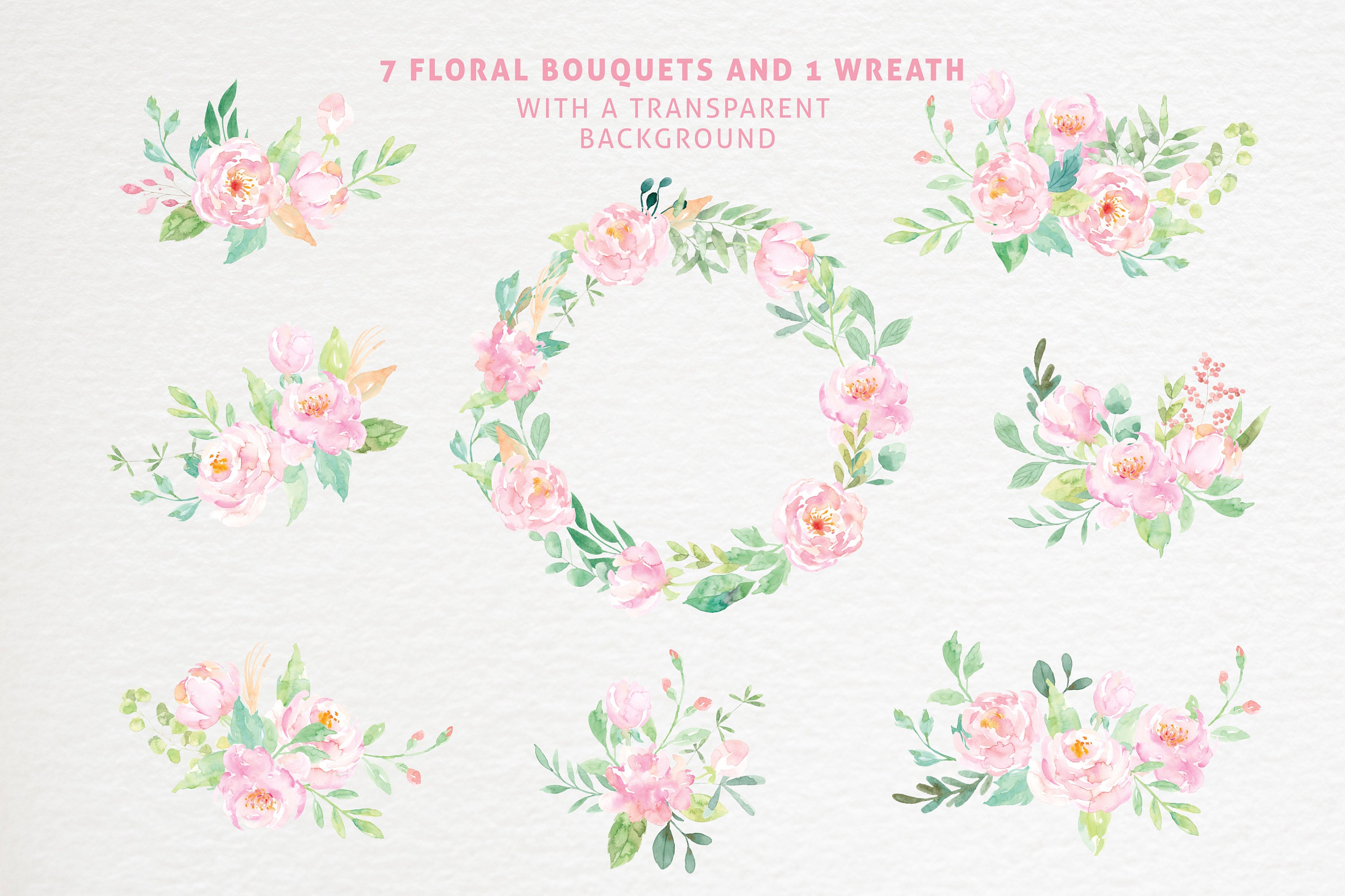 Flower Clipart Digital Download Floral Clip Art - Etsy