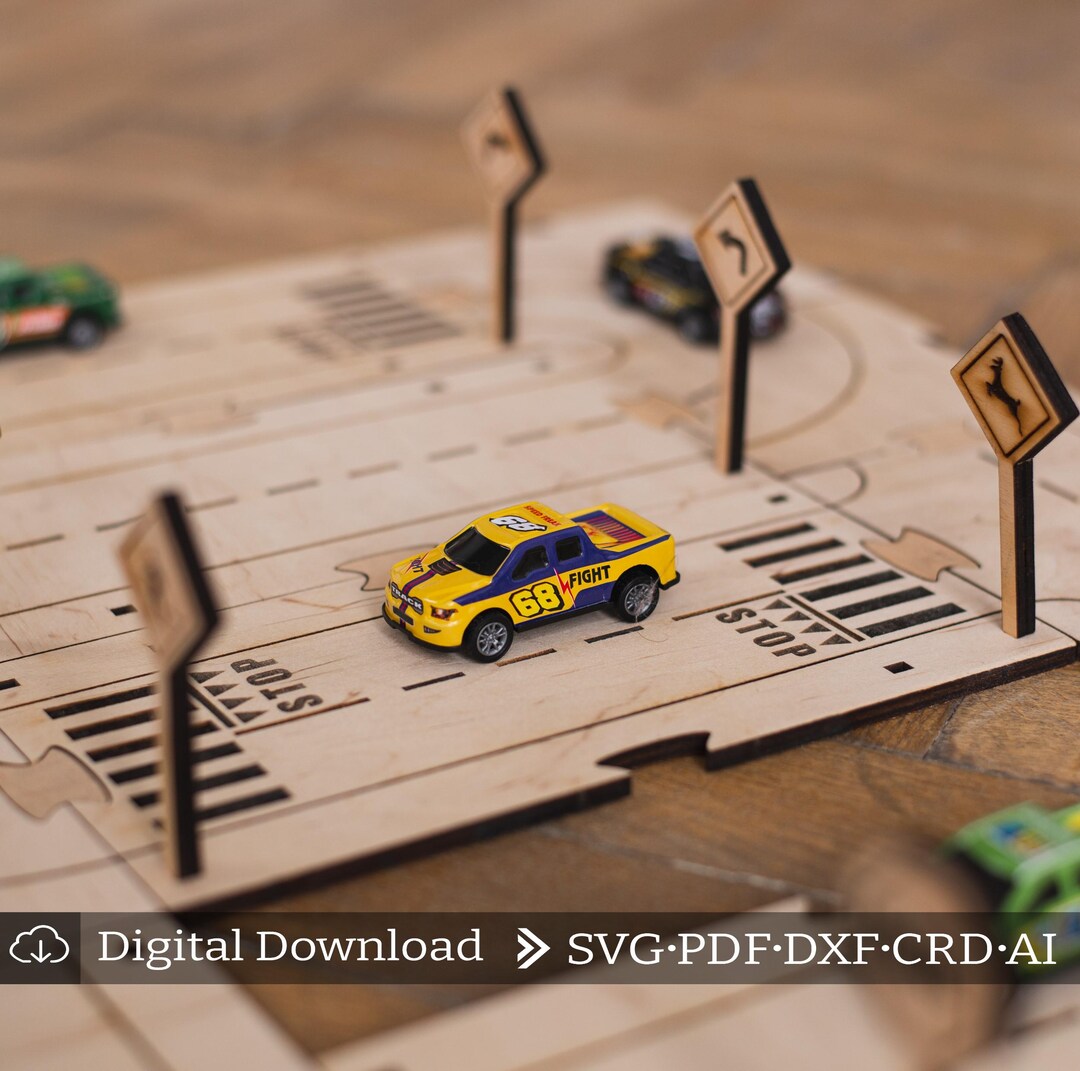 Toy Car Track Svg, Toy Car Track Pdf, Toy Car Track Pattern, Toy Road ...