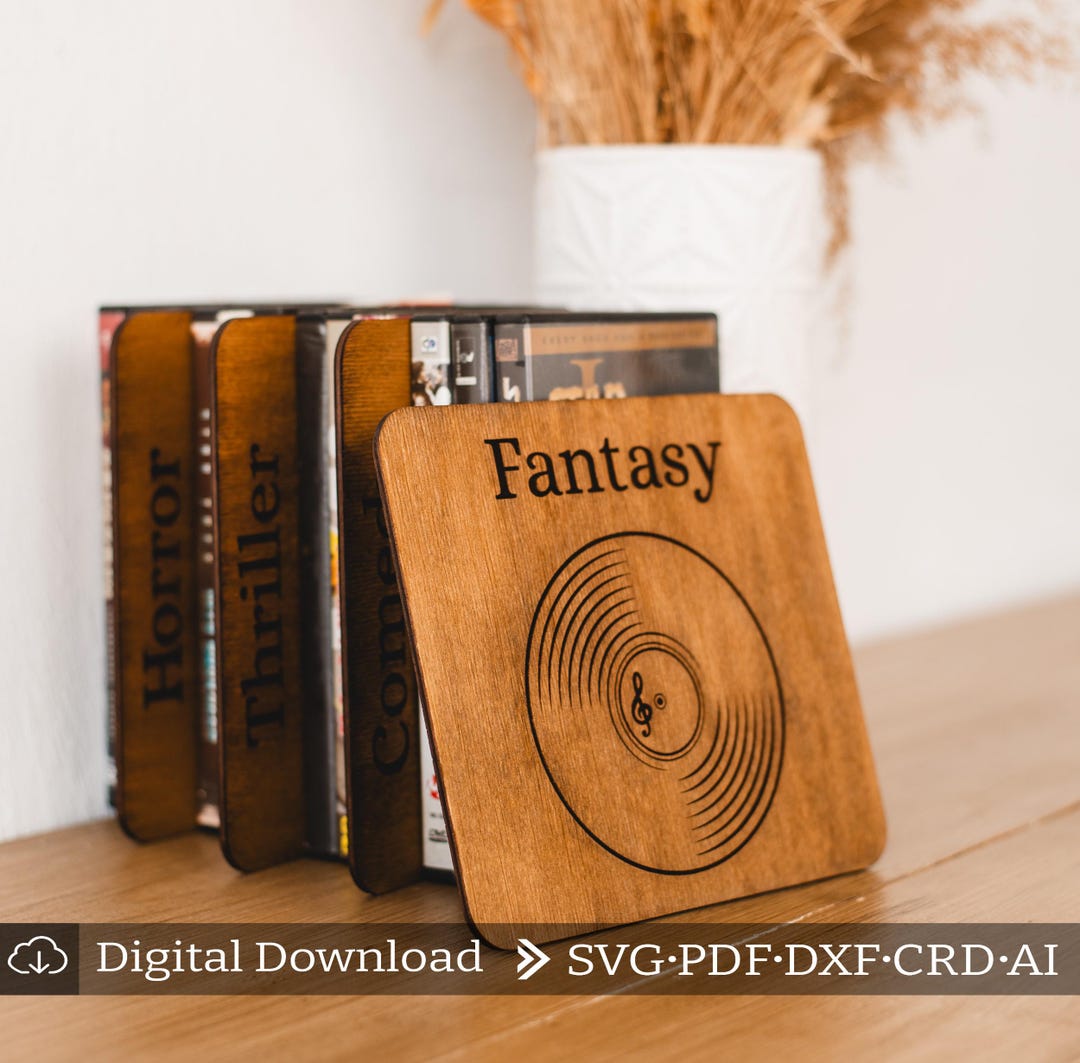 Dvd Shelf Divider Svg, Dvd Shelf Divider Pdf, Dvd Shelf Divider Pattern ...