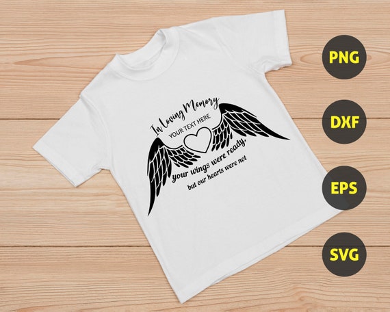 In Loving Memory Svg Angel Wings in Loving Memory Svg for | Etsy
